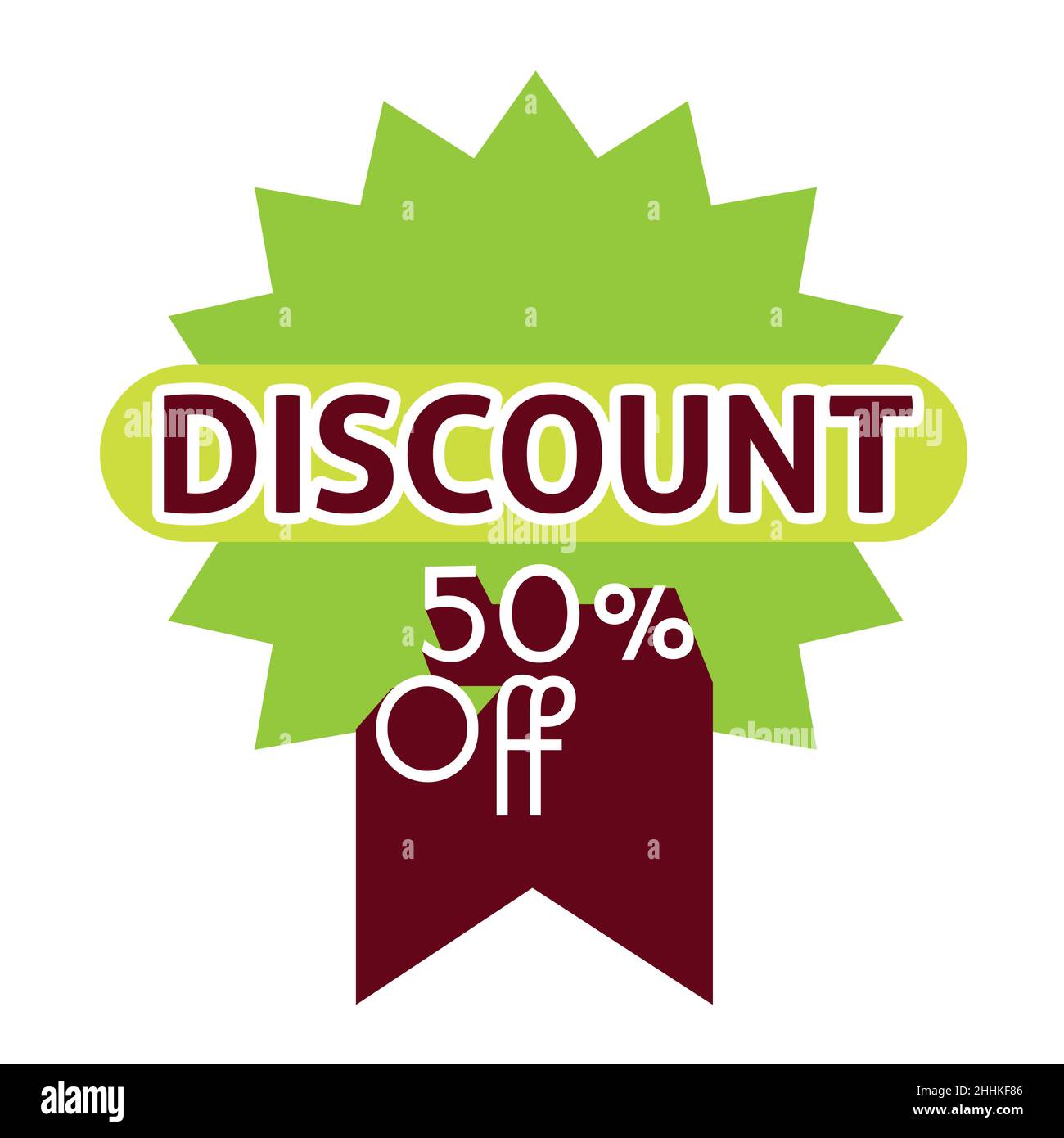 Discount label, flat vector illustration for graphic and web design ...