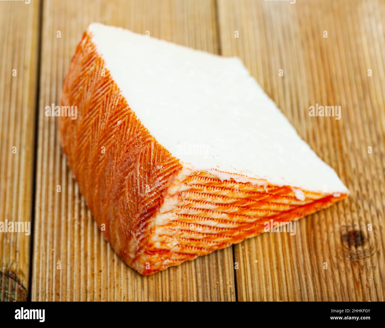 Traditional Spanish cheese - with ivory color and small irregular holes ...