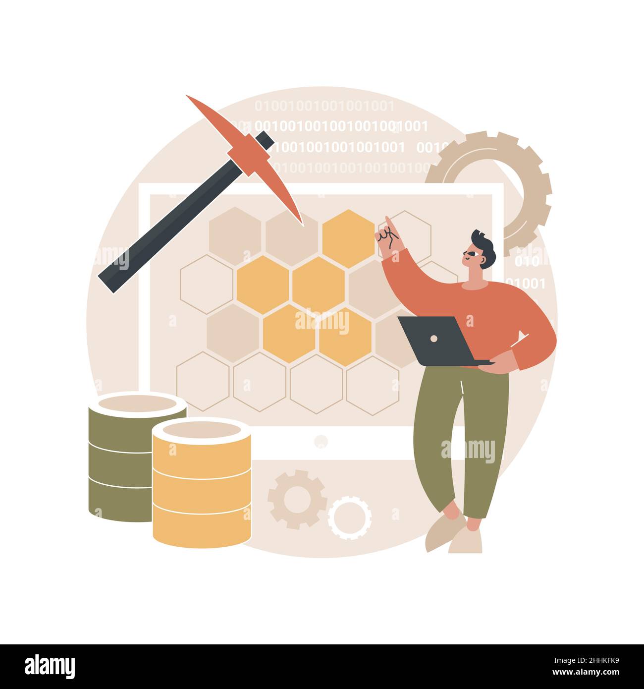 Data Mining Abstract Concept Vector Illustration Data Examination