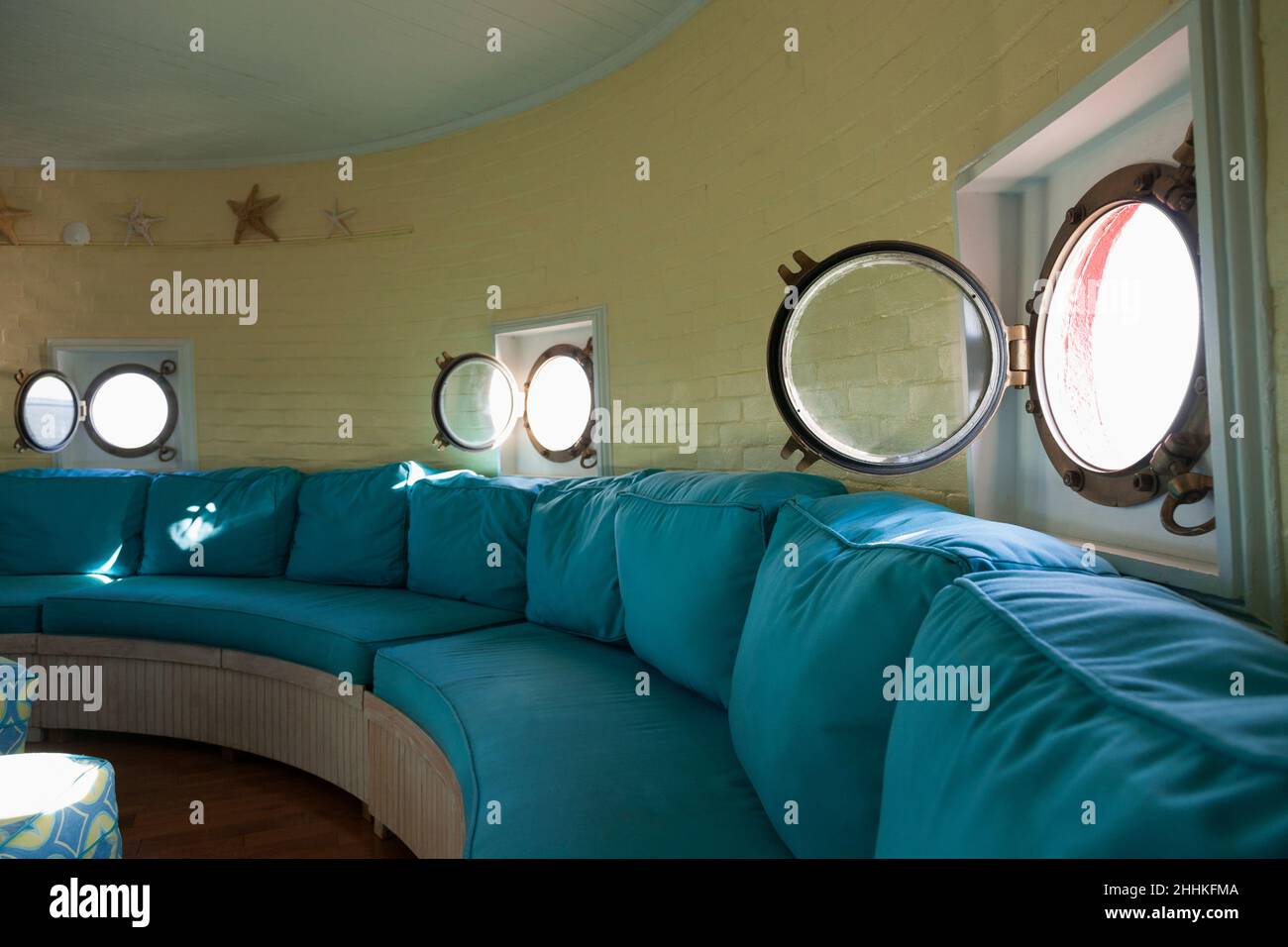 Living area in lighthouse Stock Photo - Alamy