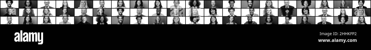 Group of people in a collage Stock Photo - Alamy