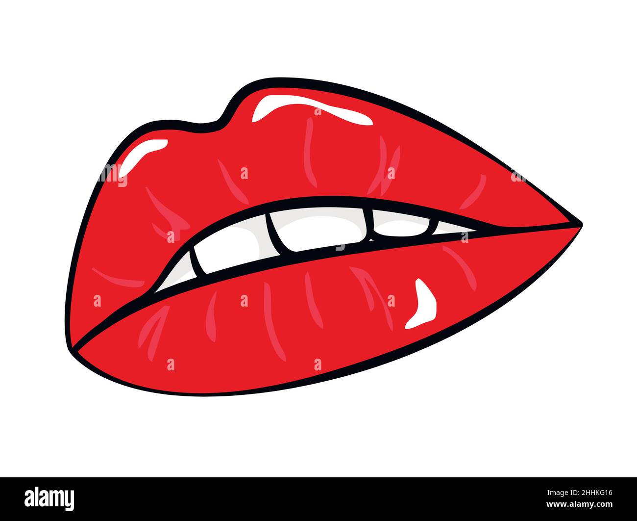 Kiss teeth Stock Vector Images - Alamy