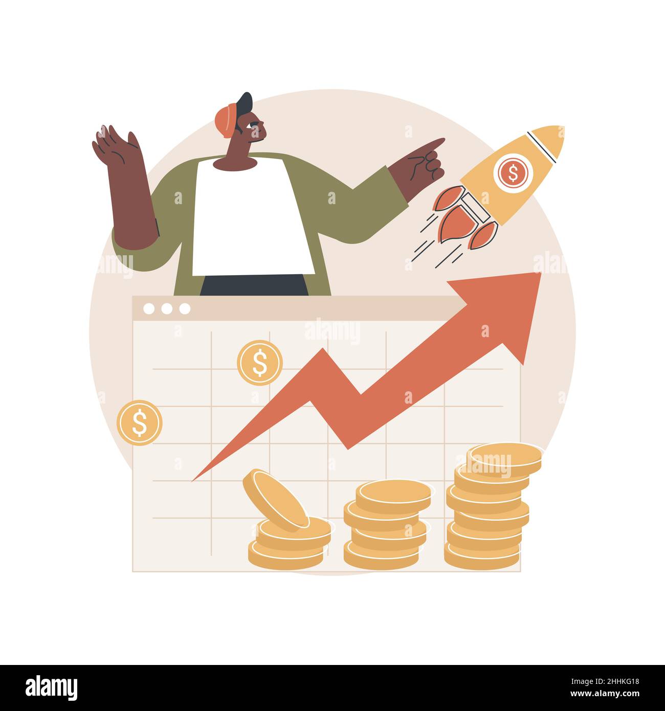 Boost sales abstract concept vector illustration. Promote product ...