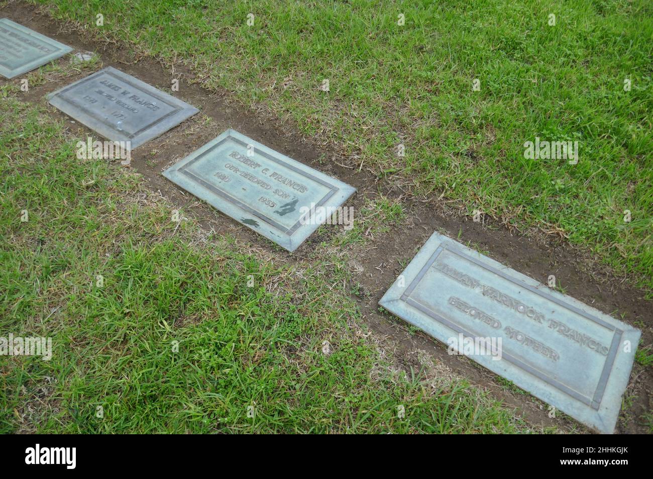 Los Angeles, California, USA 19th January 2022 Actor Robert Francis's Grave in Hillside Section ...