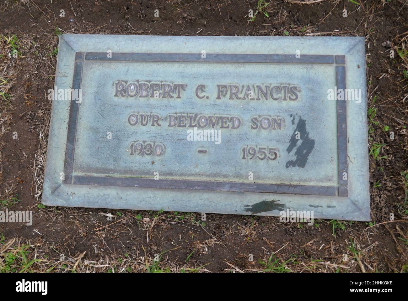 Los Angeles, California, USA 19th January 2022 Actor Robert Francis's Grave in Hillside Section ...