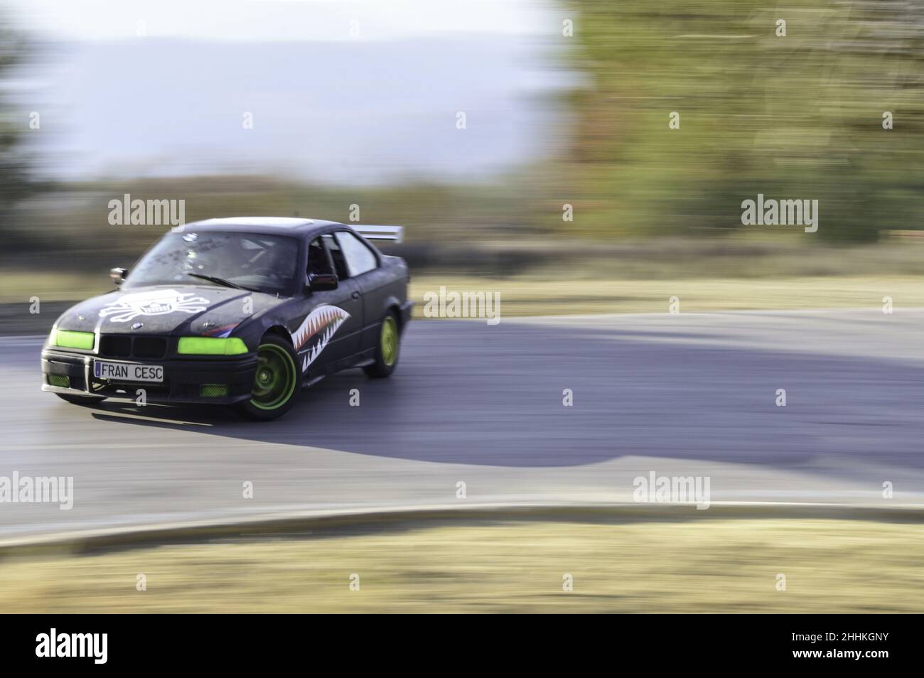Modified and tuned BMW E34 for drifting on the track Stock Photo - Alamy