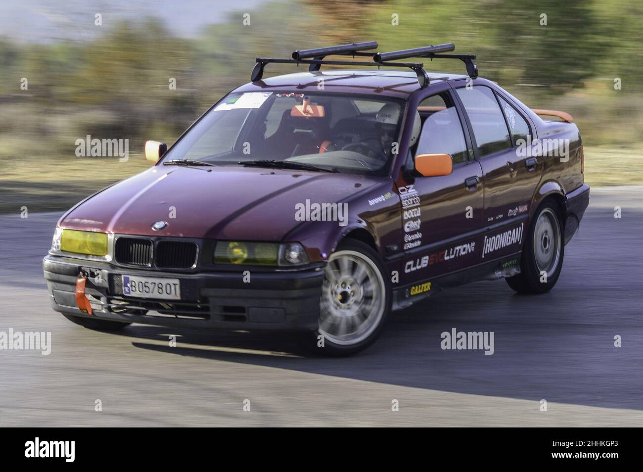 Modified and tuned BMW E34 for drifting on the track Stock Photo - Alamy