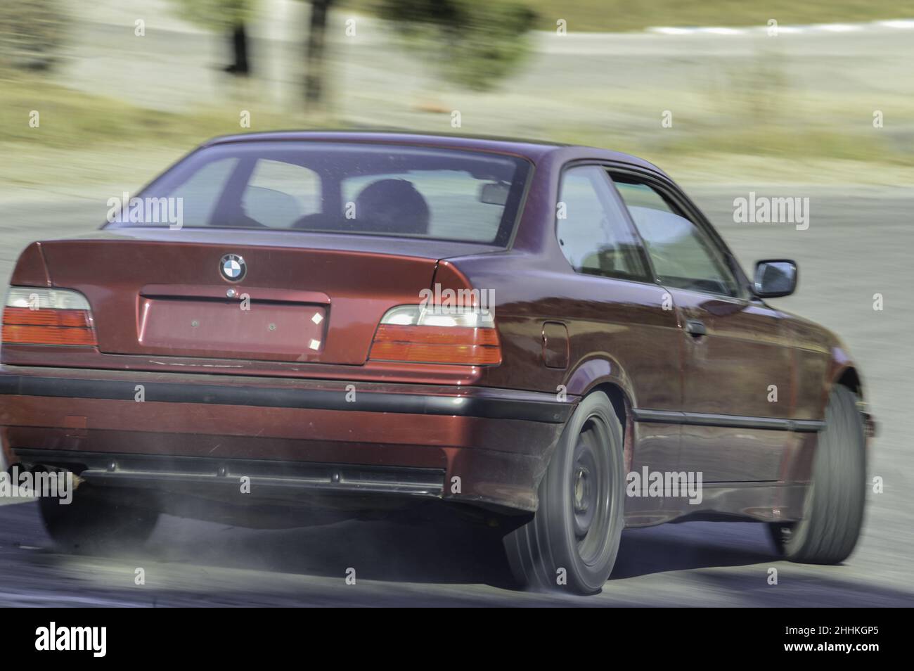 Modified and tuned BMW E34 for drifting on the track Stock Photo - Alamy