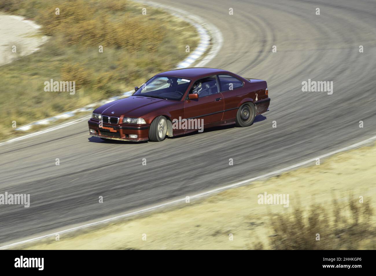 Modified and tuned BMW E34 for drifting on the track Stock Photo - Alamy