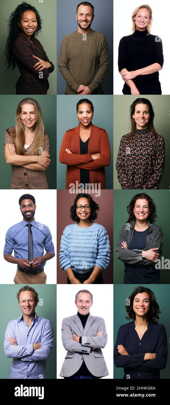 Beautiful happy people in front of a background Stock Photo - Alamy