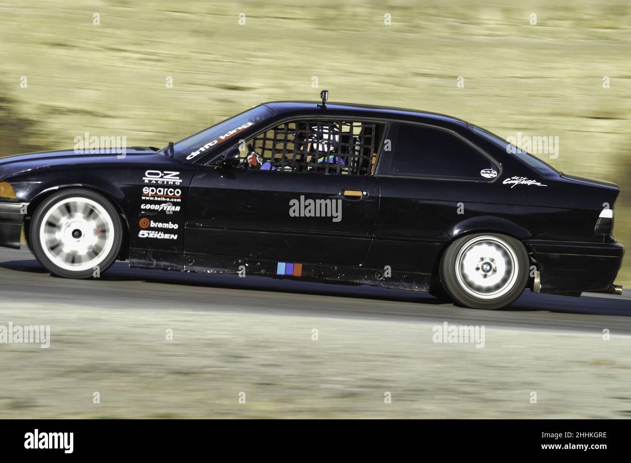 Modified and tuned BMW E34 for drifting on the track Stock Photo - Alamy