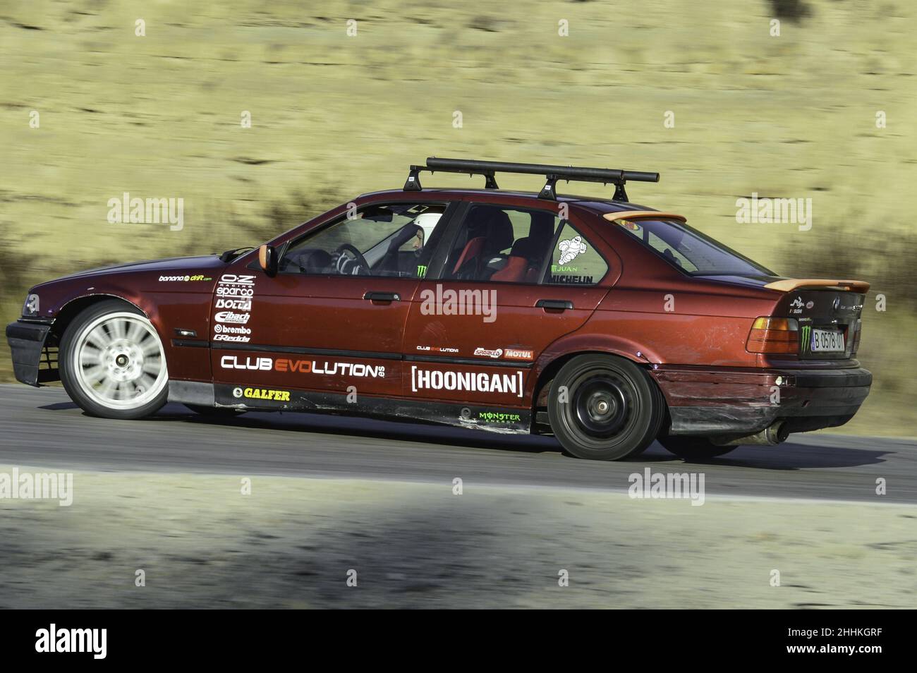 Modified and tuned BMW E34 for drifting on the track Stock Photo - Alamy