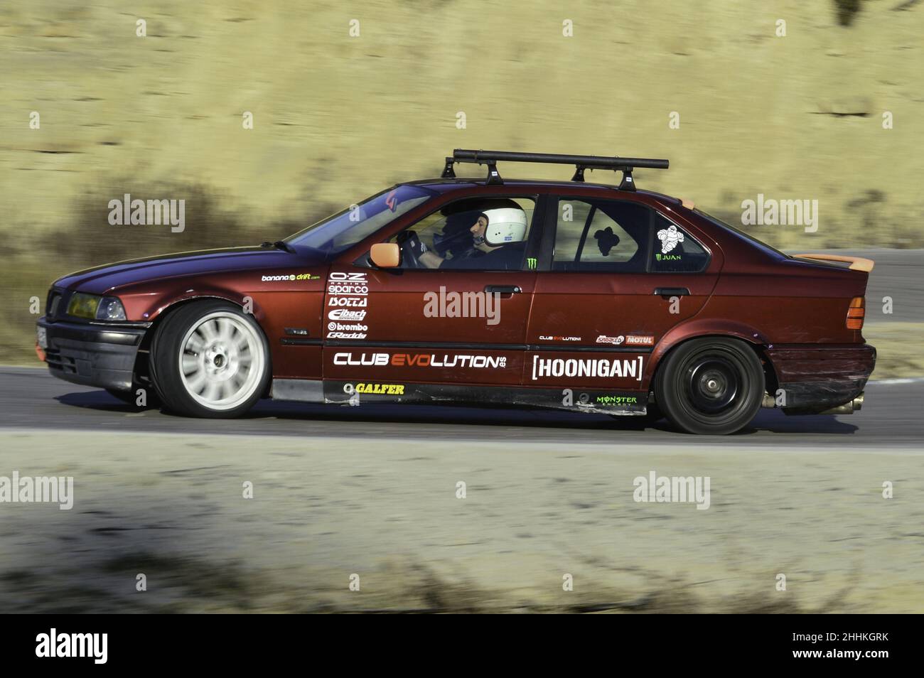 Modified and tuned BMW E34 for drifting on the track Stock Photo - Alamy