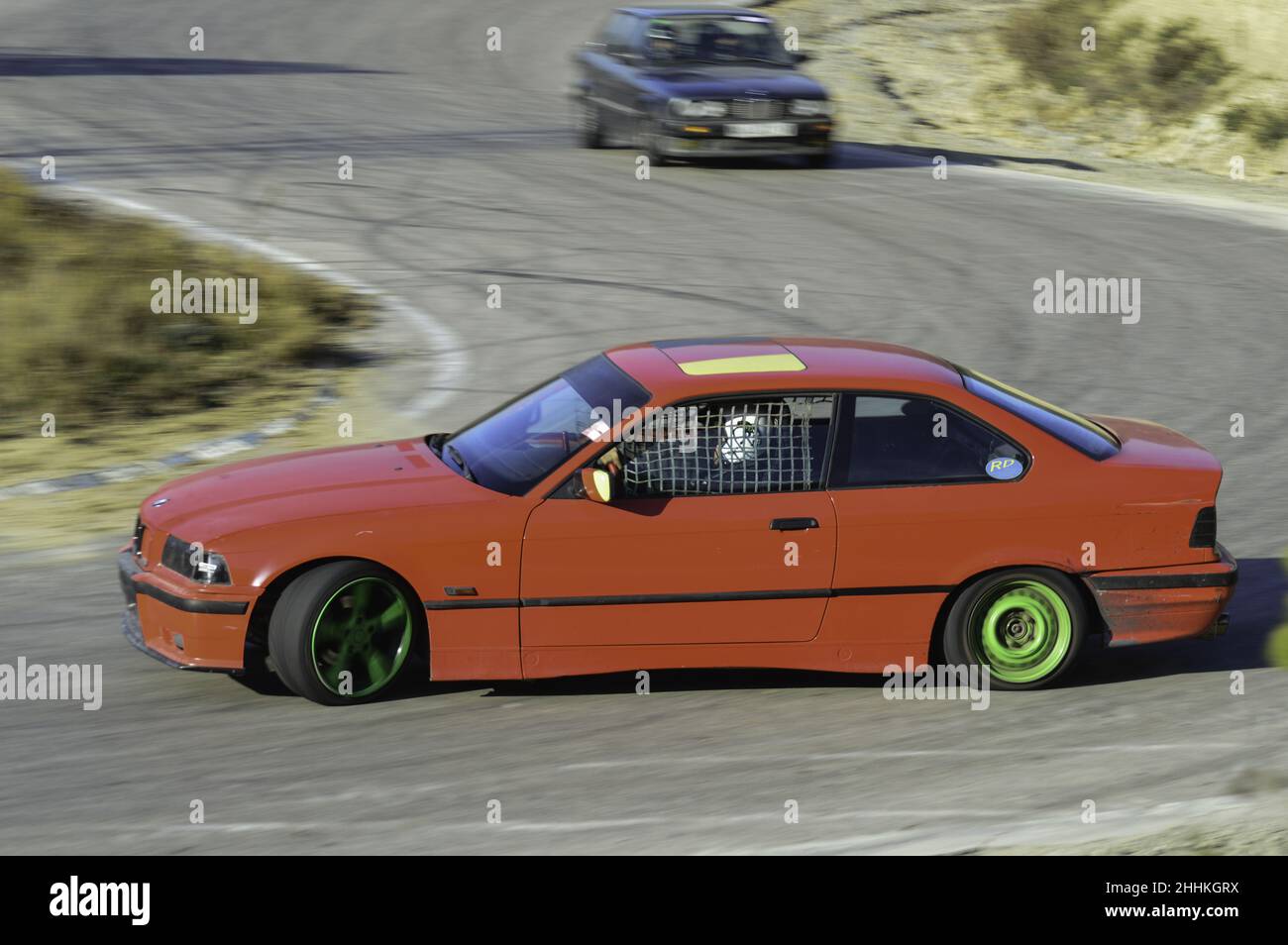 Modified and tuned BMW E34 for drifting on the track Stock Photo - Alamy