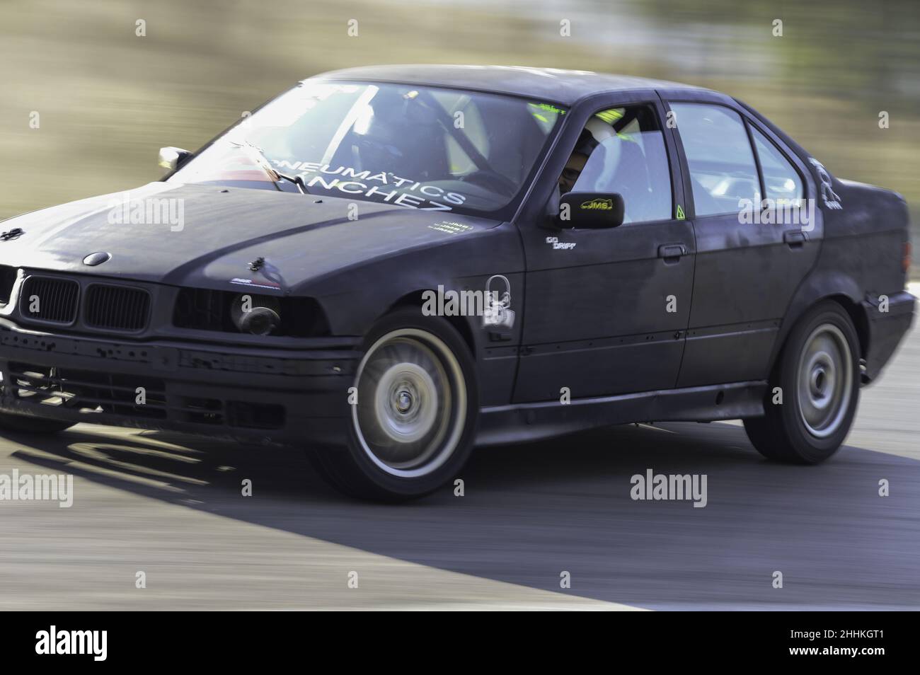 Modified and tuned BMW E34 for drifting on the track Stock Photo - Alamy