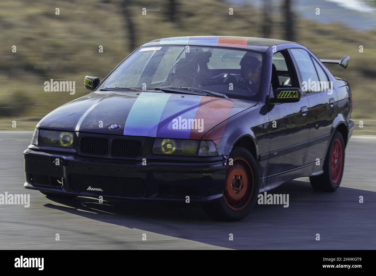 Modified and tuned BMW E34 for drifting on the track Stock Photo - Alamy
