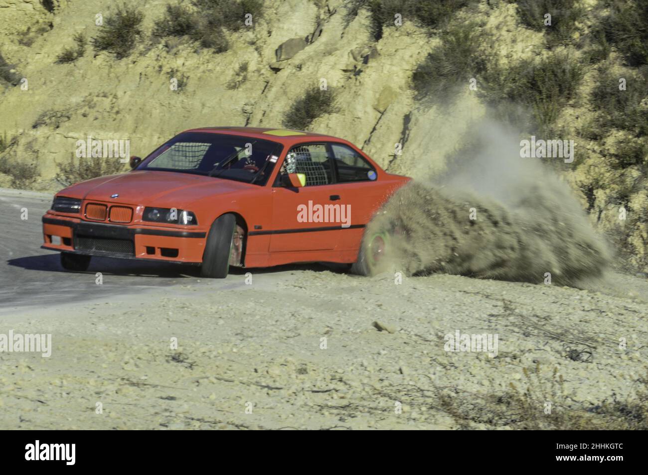 Modified and tuned BMW E34 for drifting on the track Stock Photo - Alamy