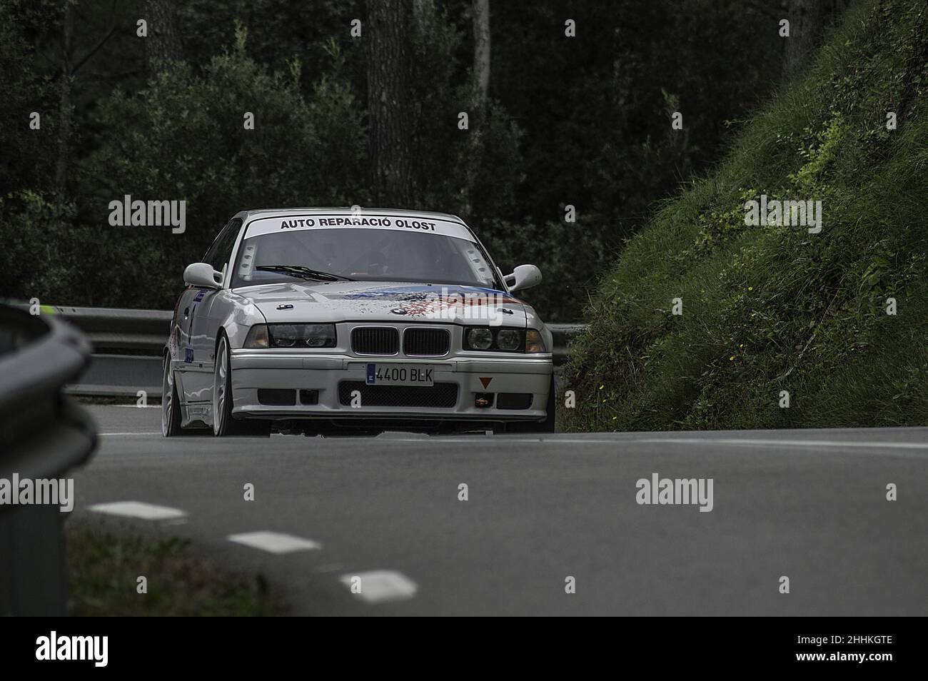 Modified and tuned BMW E34 for drifting on a tarmac rally Stock Photo ...