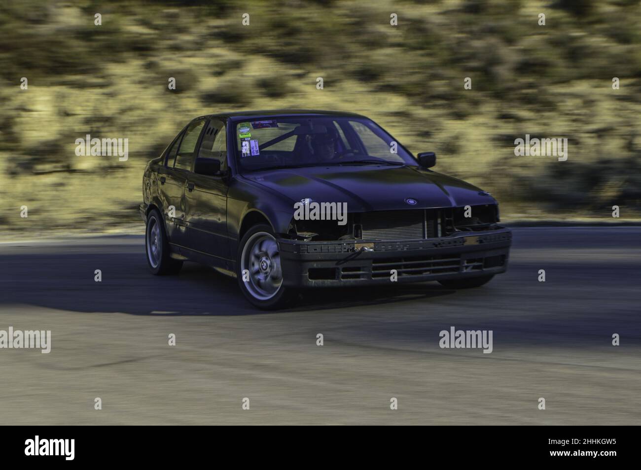 Modified and tuned BMW E34 for drifting on the track Stock Photo - Alamy