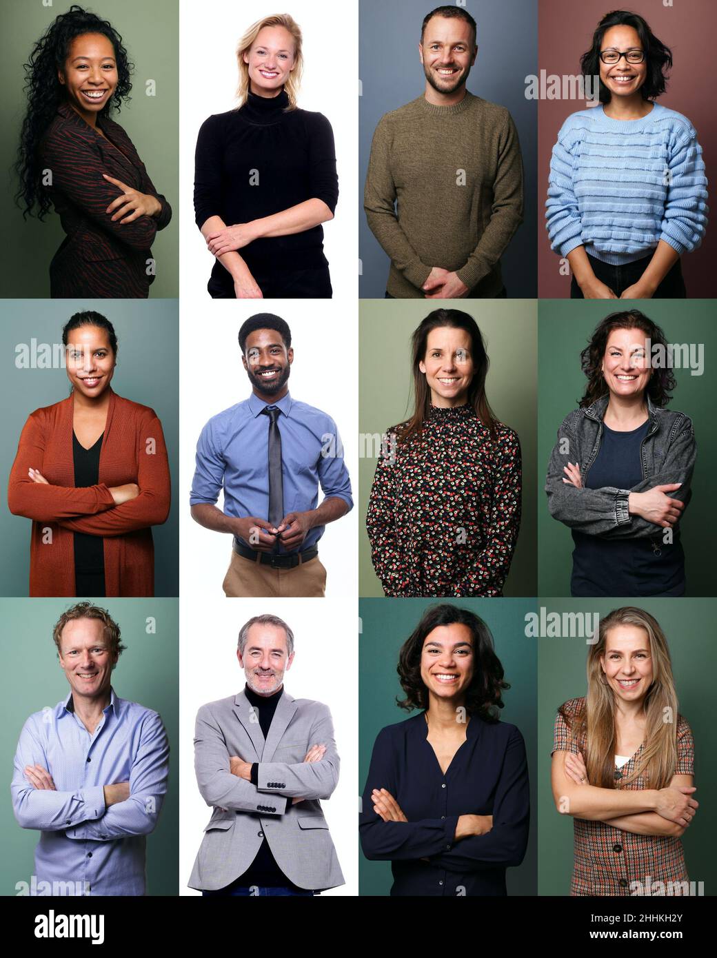 Beautiful happy people in front of a background Stock Photo - Alamy