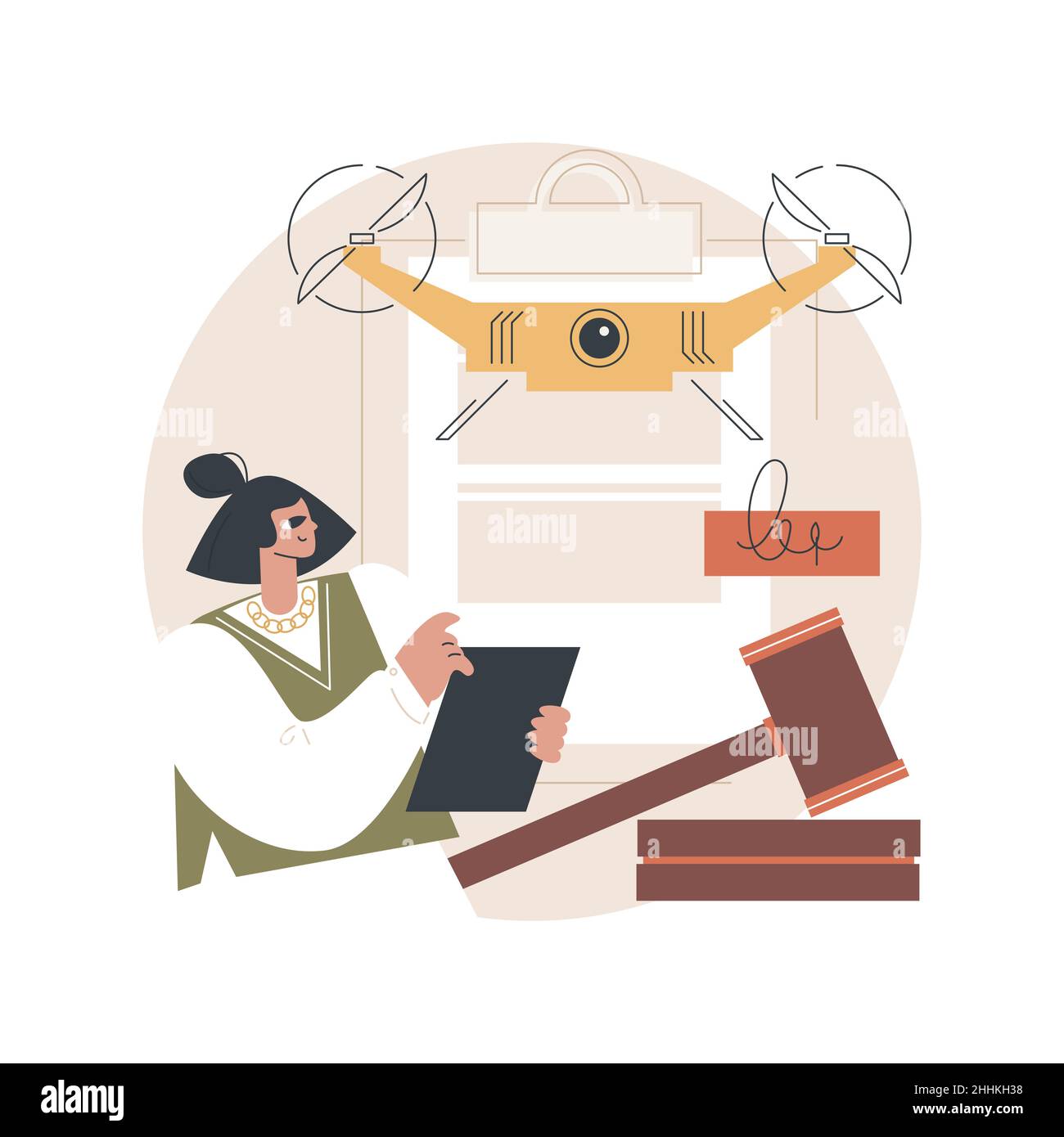 Drone flying regulations abstract concept vector illustration. Drone ...