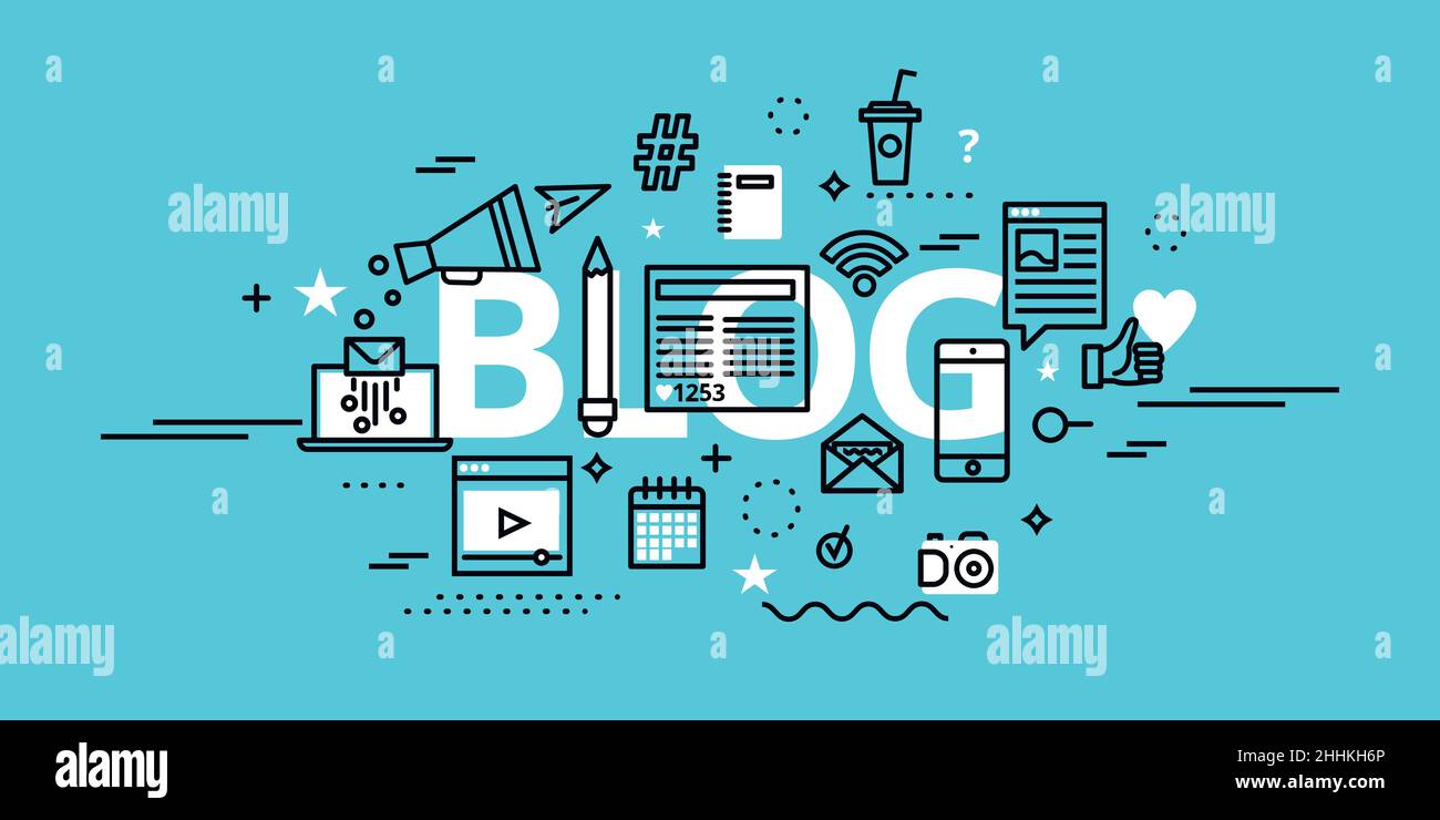 Blog vector vectors hi-res stock photography and images - Alamy