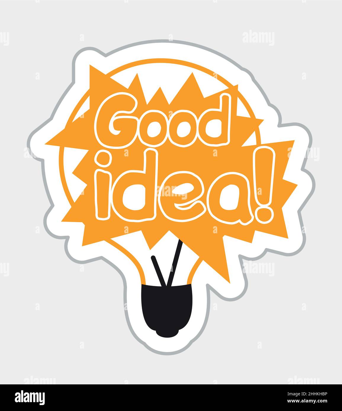 Good Idea sticker in retro style. Vector illustration isolated on white ...