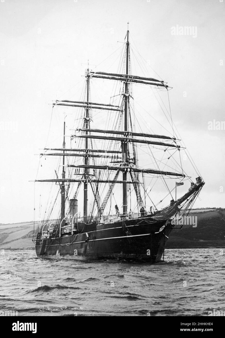 The 'Discovery', the ship in which Captain Scott made his South Polar ...