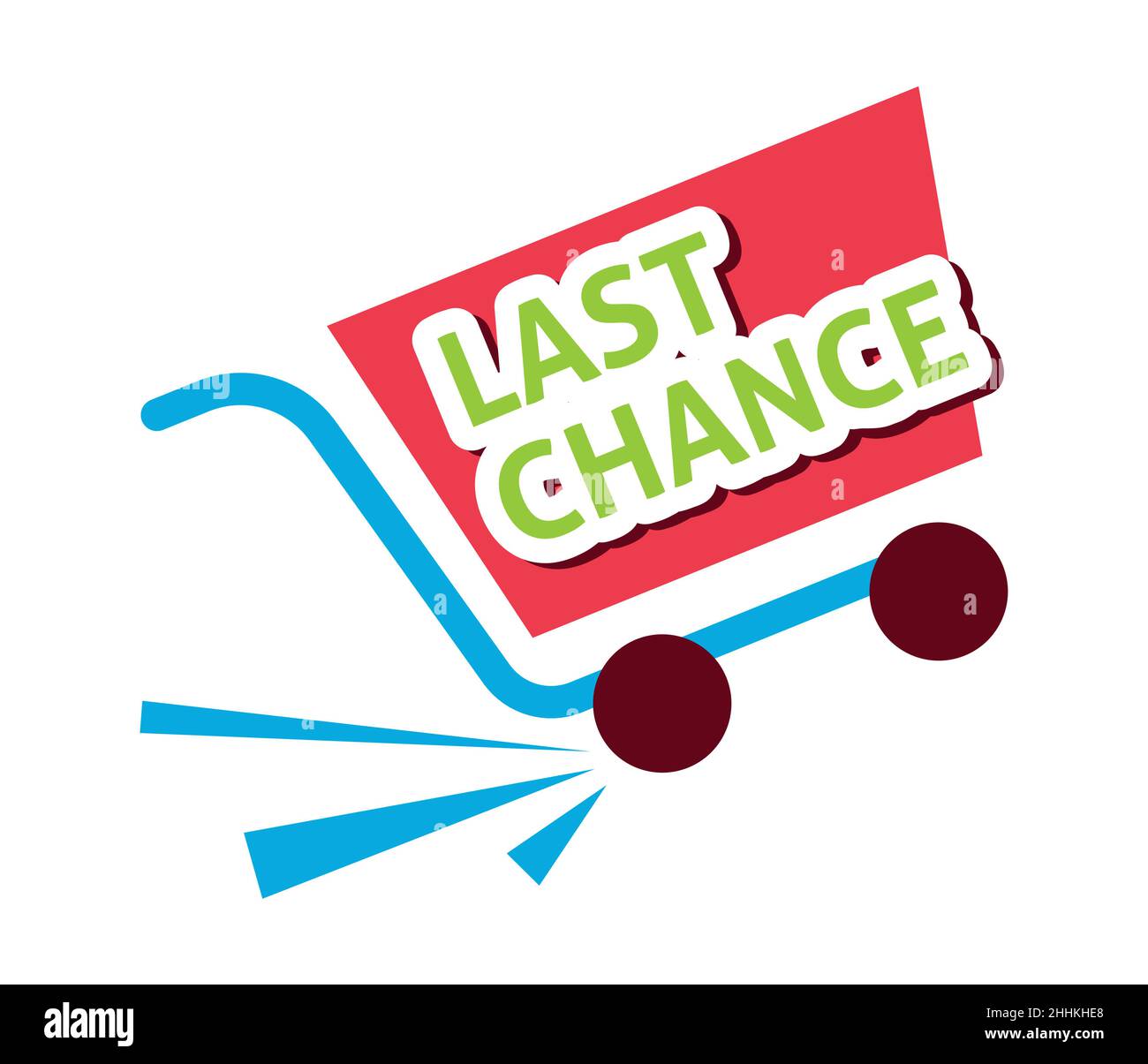 Last chance label, flat vector illustration for graphic and web design ...