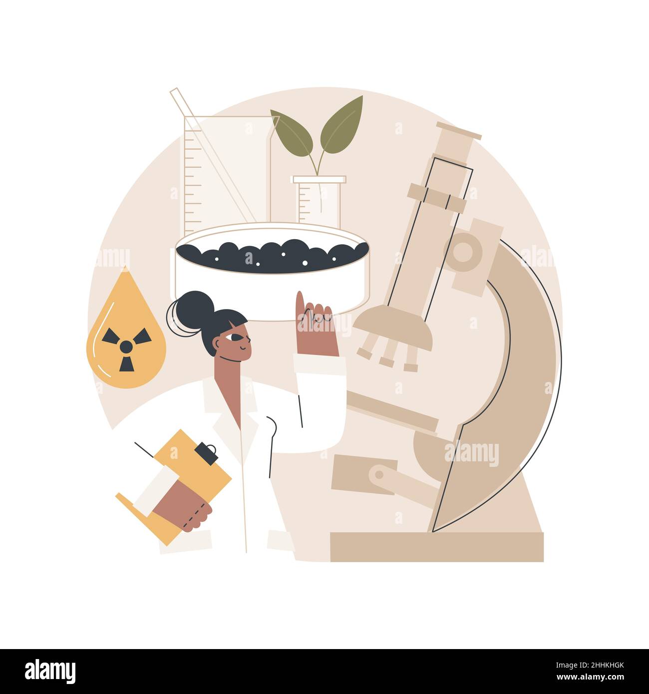 Soil analysis abstract concept vector illustration. Agricultural ...