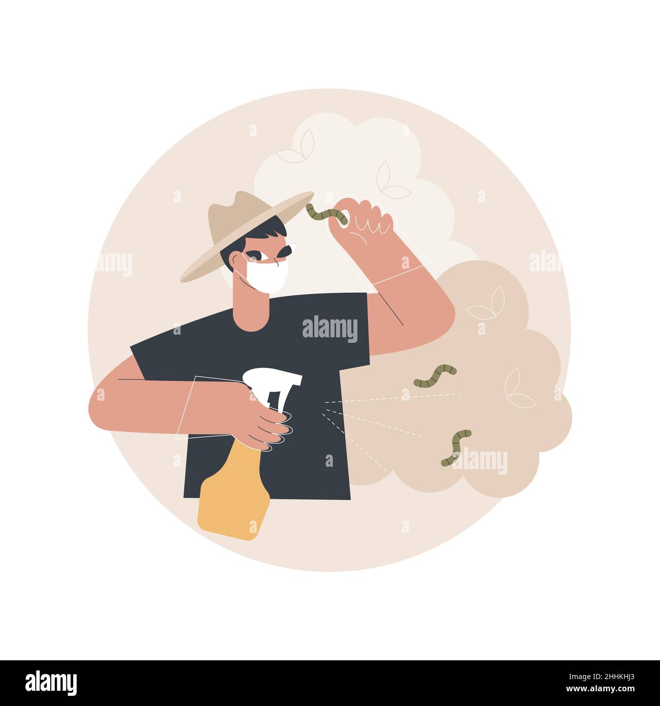 Garden pests abstract concept vector illustration. Garden maintenance ...