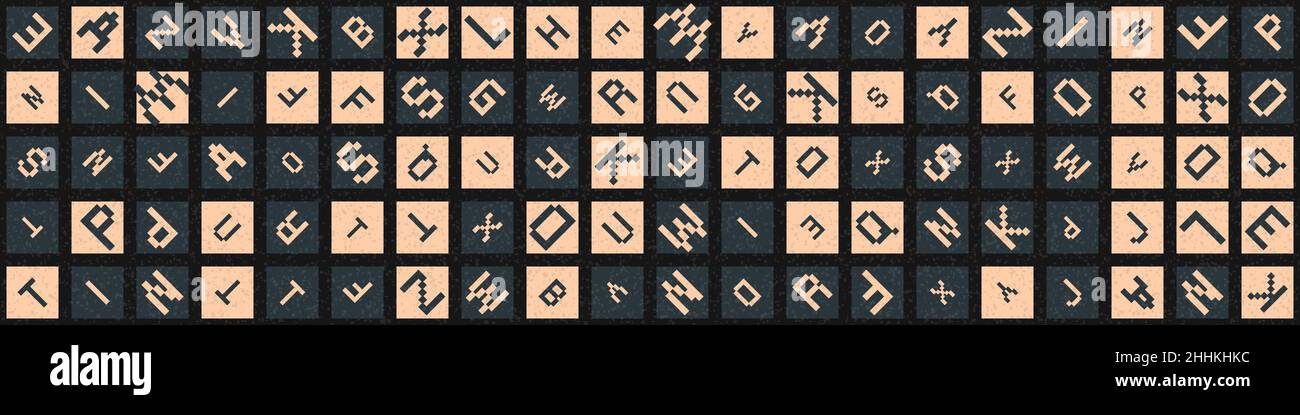 Abstract Geometrical generative computational art illustration Stock ...