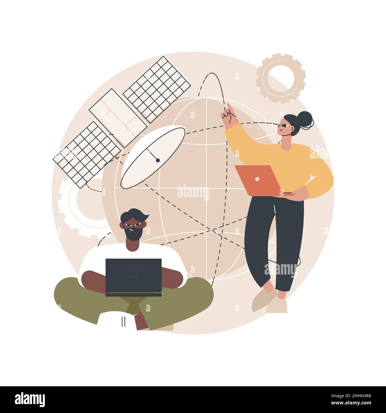 Global web connection abstract concept vector illustration. Global ...
