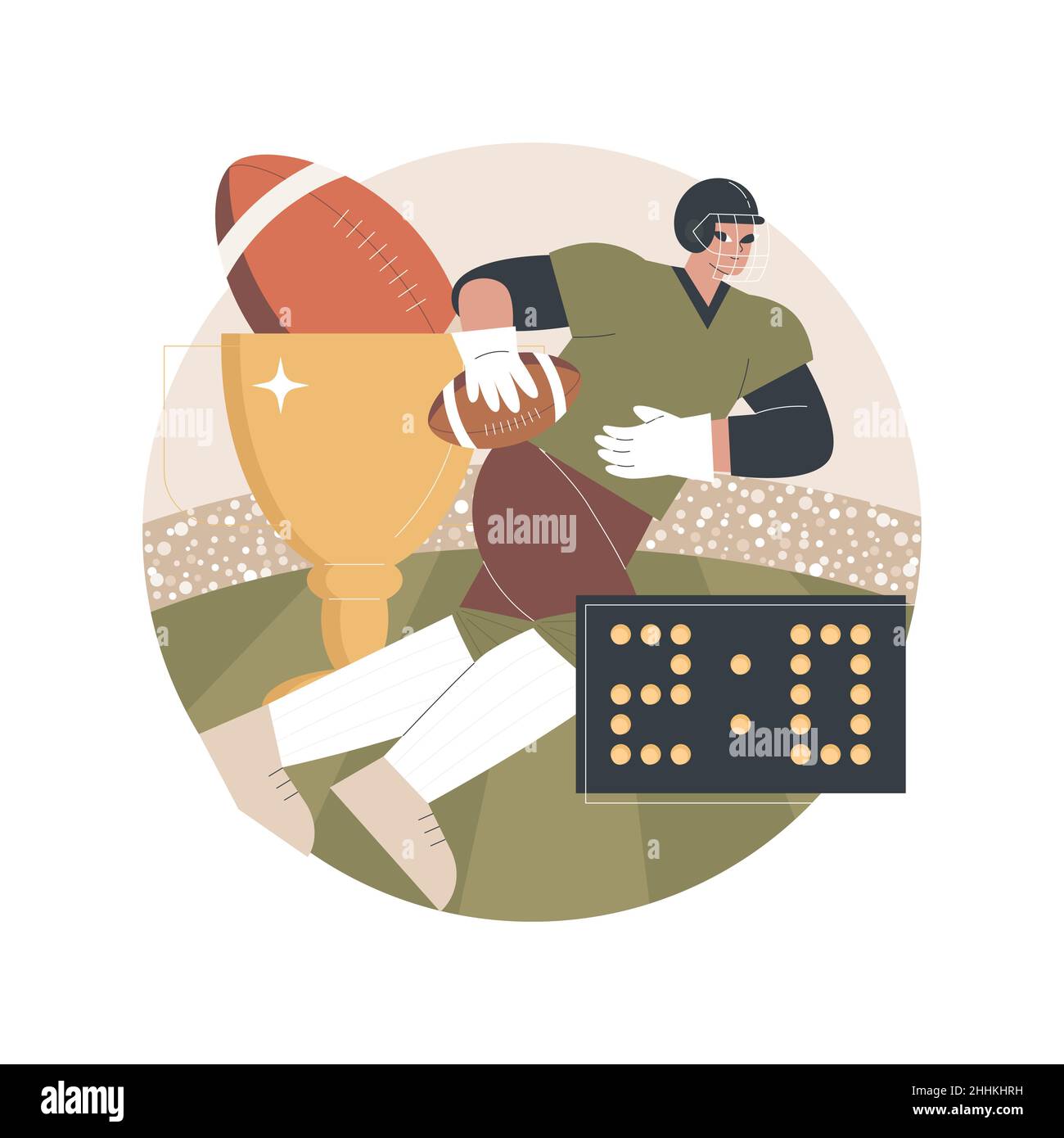 Cartoon illustration american football pass Cut Out Stock Images ...
