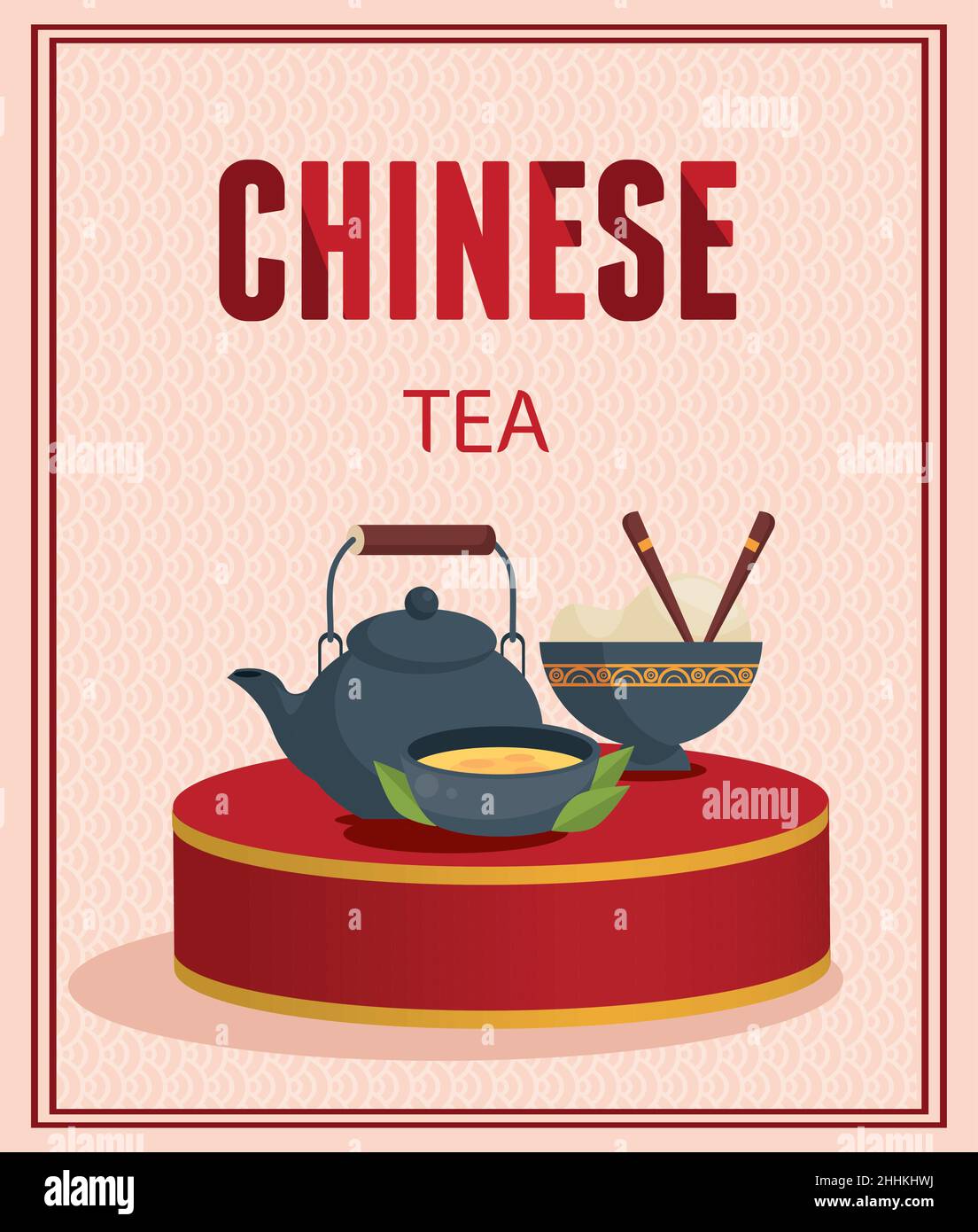 Ancient tea china illustration Stock Vector Images - Alamy