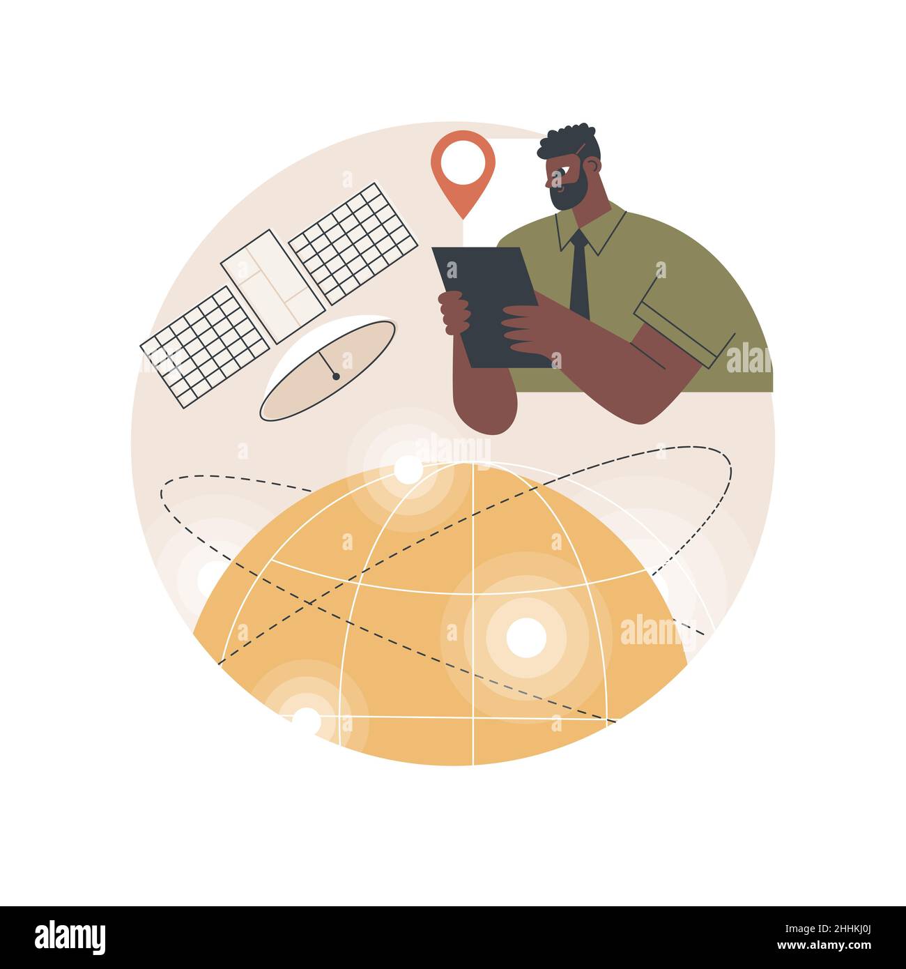 Earth Observation Abstract Concept Vector Illustration Space Engineering Planetary Science