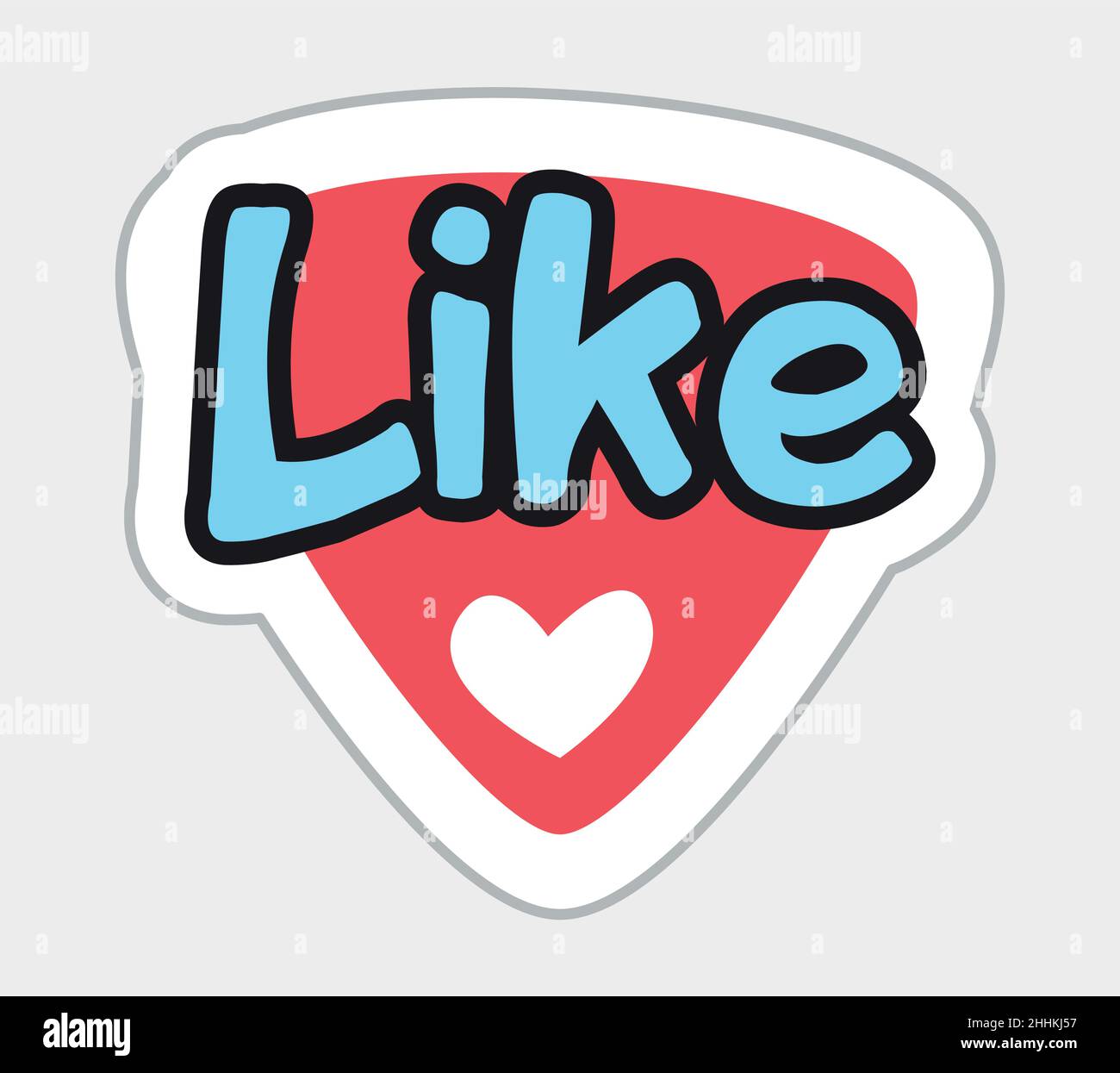 Like sticker in retro style. Vector illustration isolated on white ...