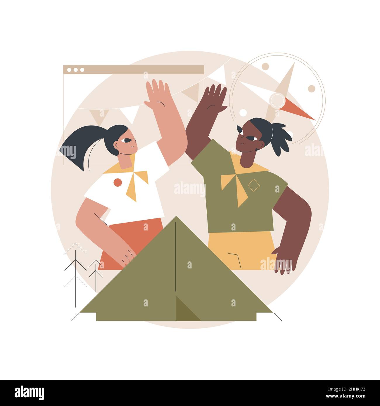 Summer camp for kids abstract concept vector illustration ...