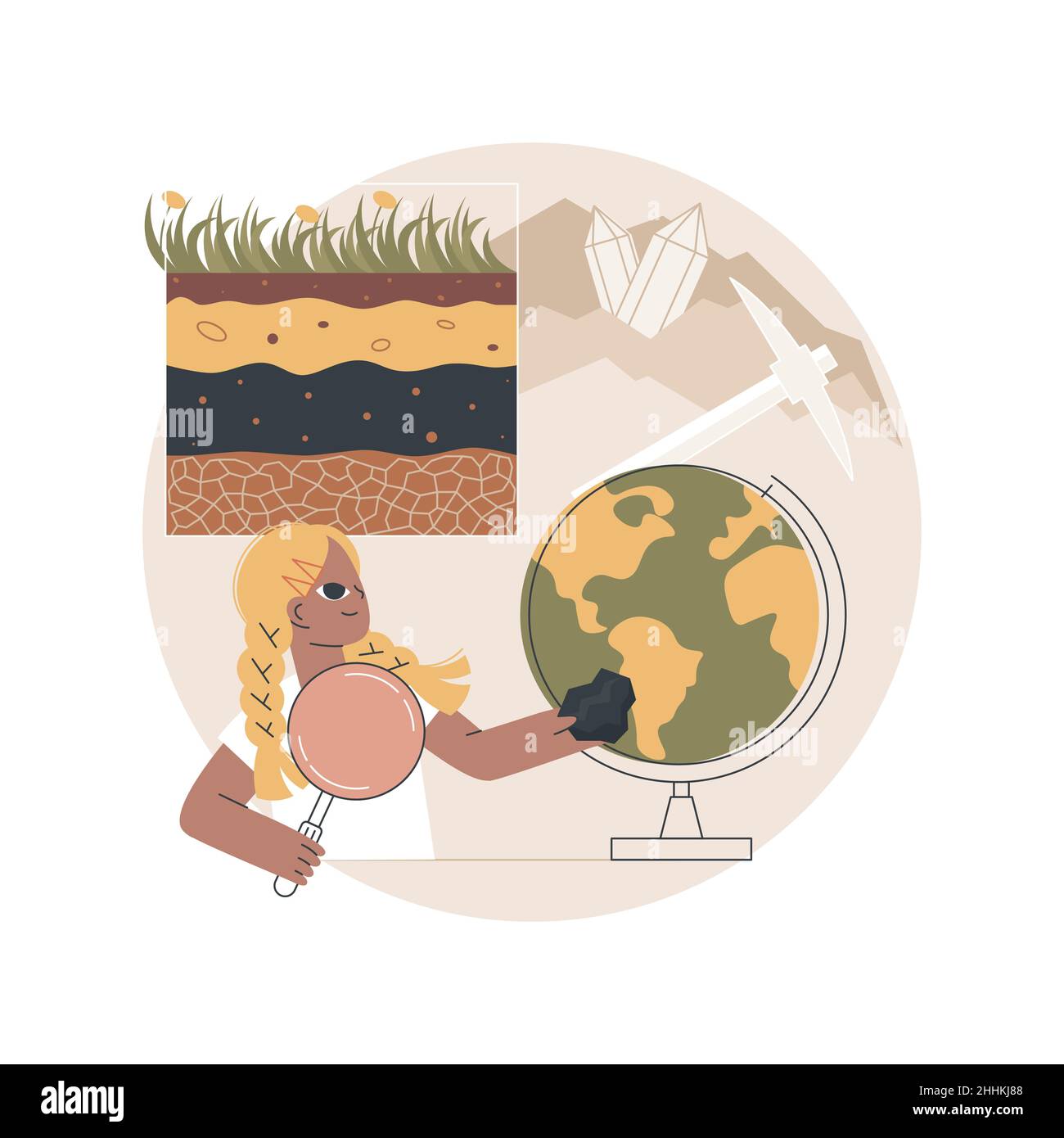 Geology abstract concept vector illustration. Applied Earth science ...