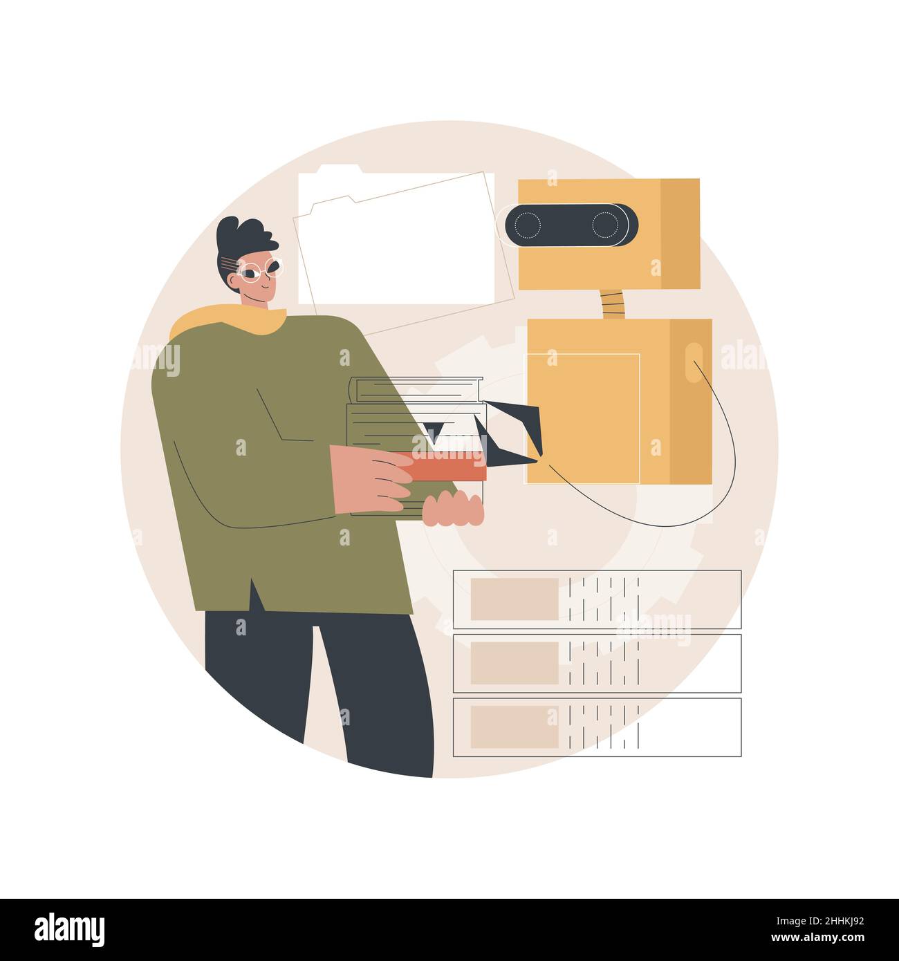 Natural language processing abstract concept vector illustration. AI ...