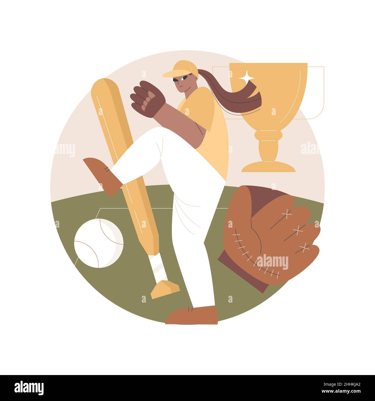 Baseball abstract concept vector illustration. Sport game, professional ...