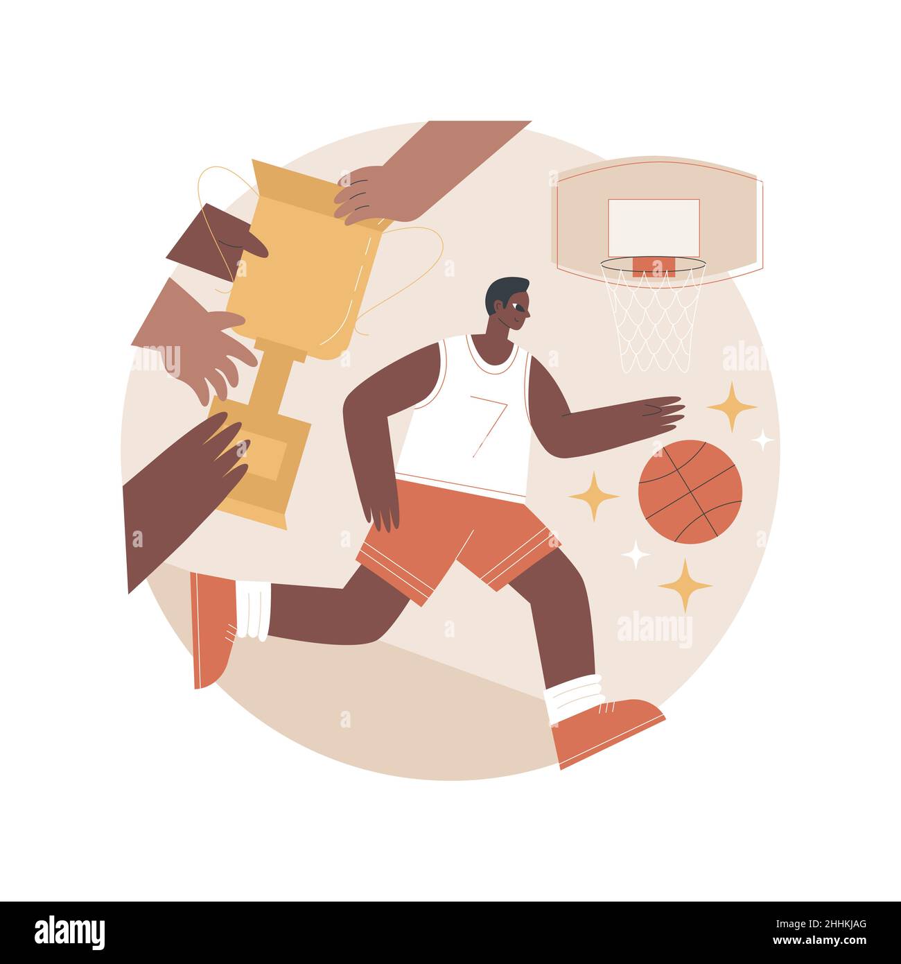 Basketball abstract concept vector illustration. Championship league ...