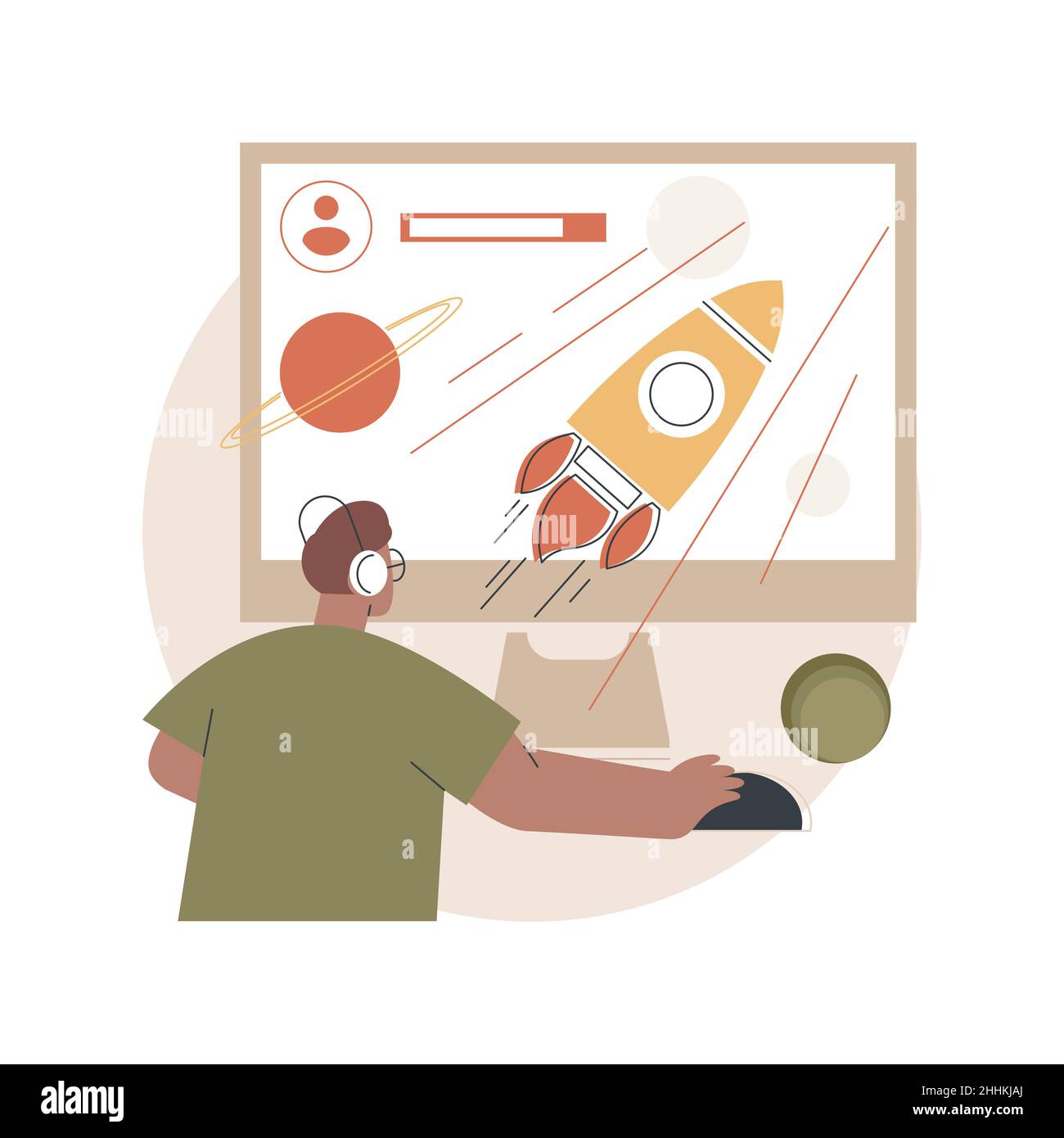 Playing shooter game in Stock Vector Images - Alamy