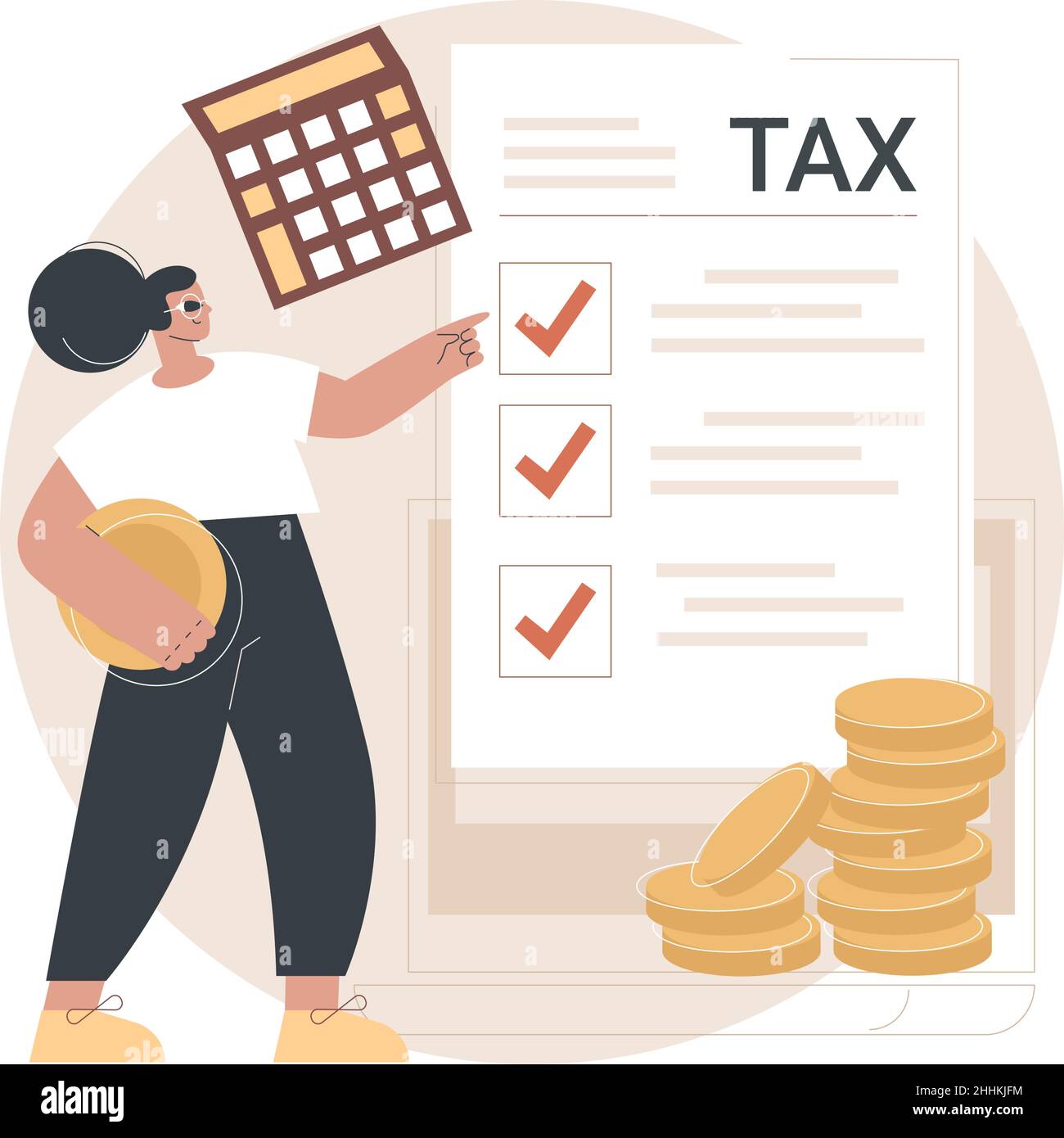 Corporate tax abstract concept vector illustration. Tax preparation ...