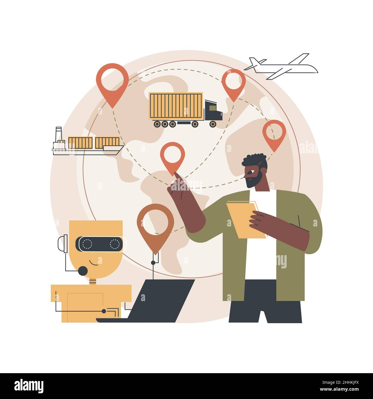 AI in travel and transportation abstract concept vector illustration ... AI in travel and transportation abstract concept vector illustration ...