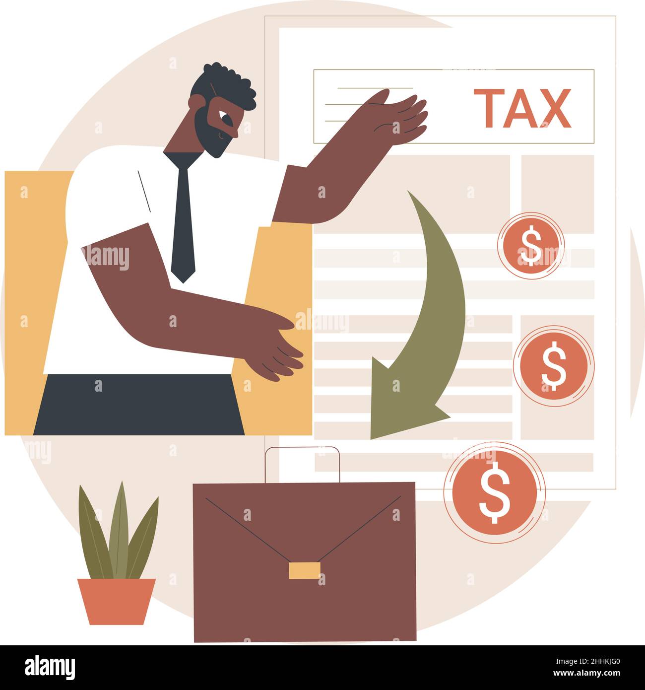 Corporation income tax returns abstract concept vector illustration ...
