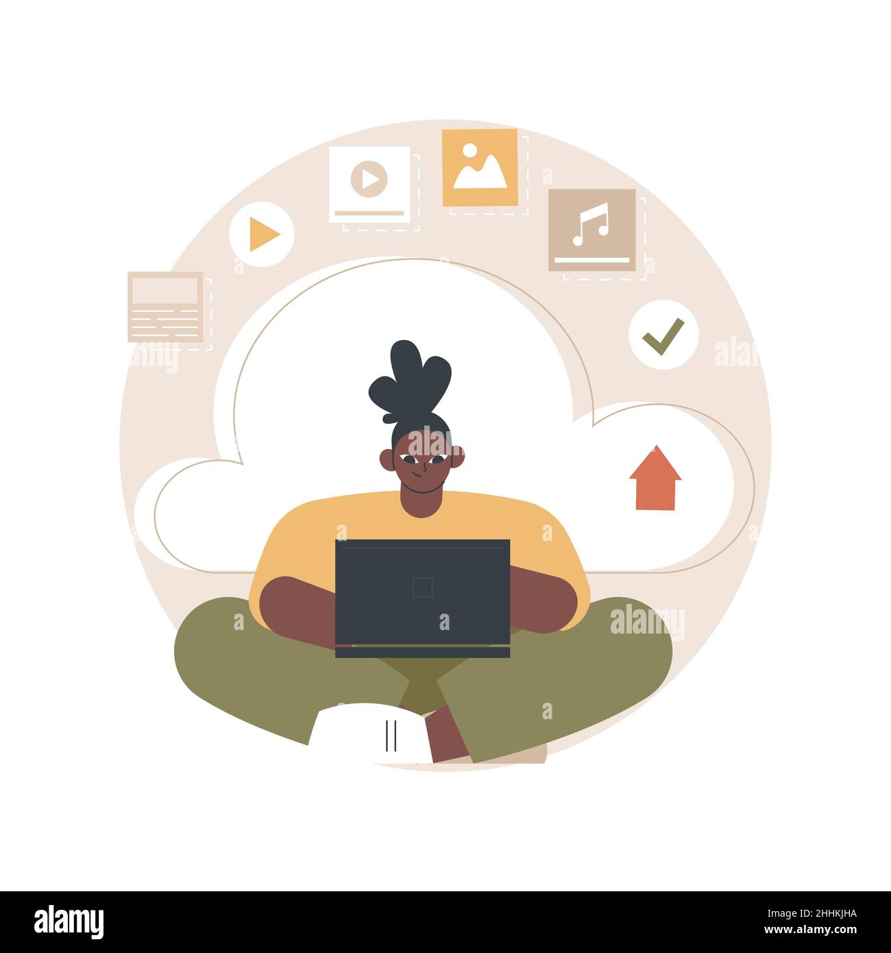 Cloud based engine abstract concept vector illustration. Infrastructure ...