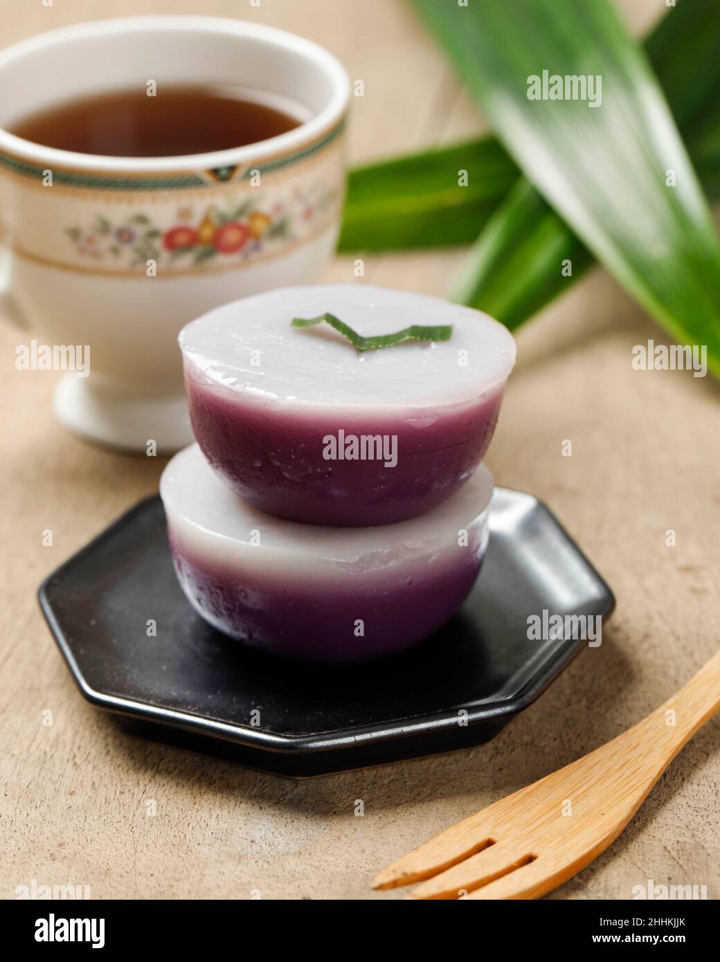 Talam Ubi Ungu or Kuih Talam, Indonesian Traditional Steamed Cake ...