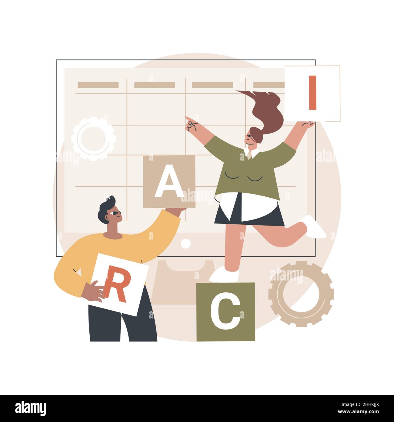 RACI matrix abstract concept vector illustration. Responsibility ...
