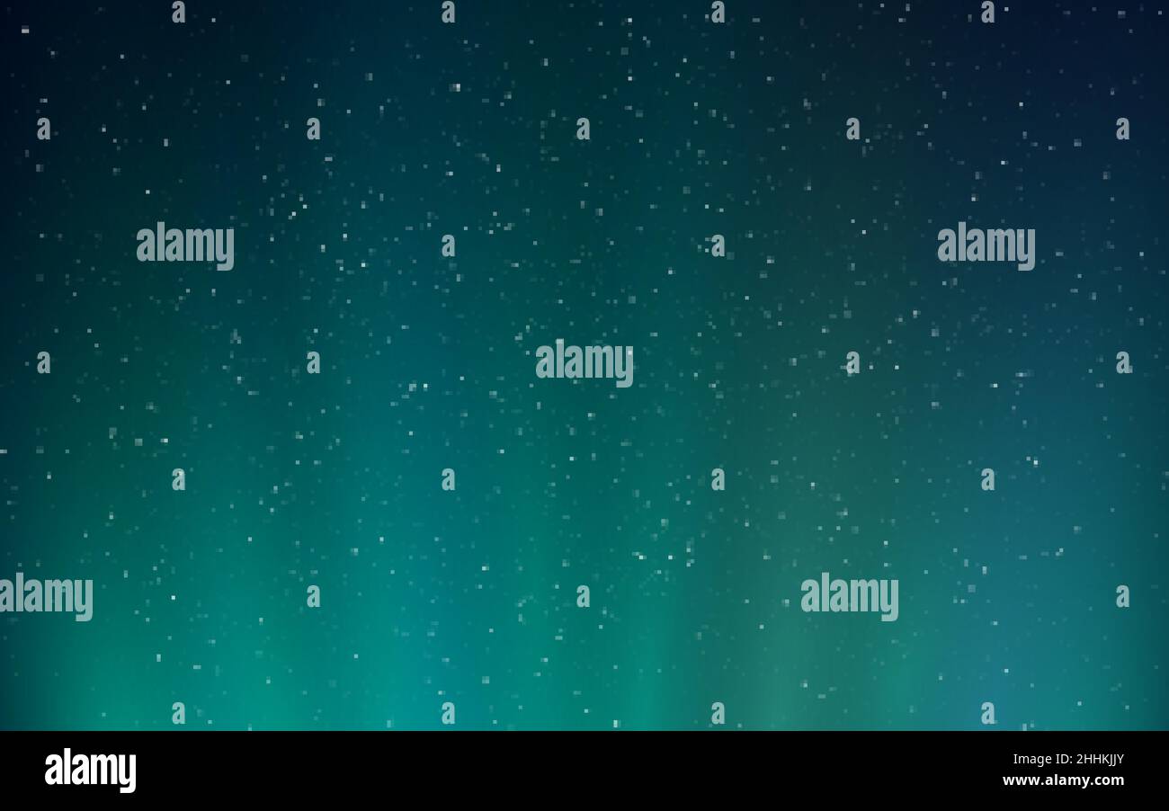 Aurora borealis background. Bright northern lights and starry sky. Space backdrop with shining ...